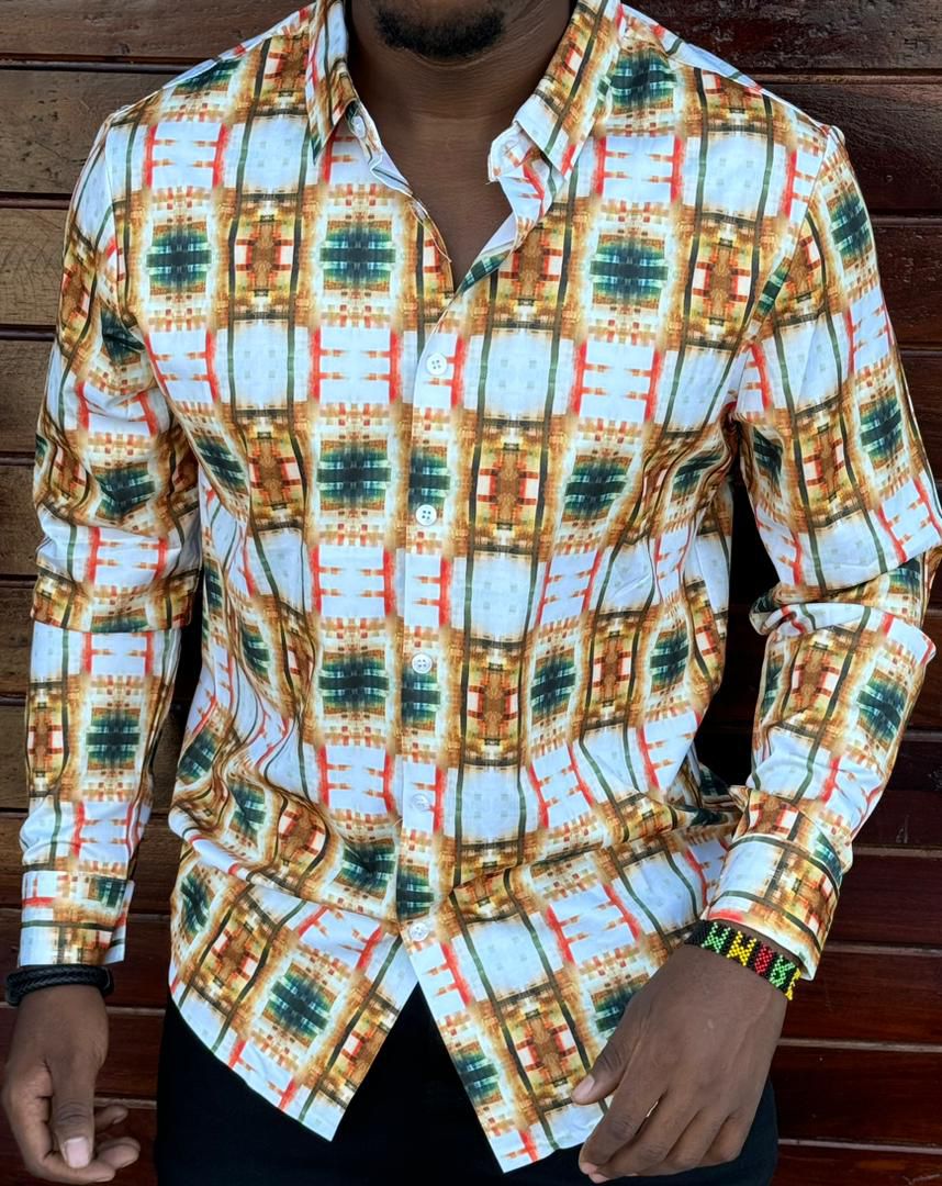 Abstract Grid Pattern Shirt – Shanyram