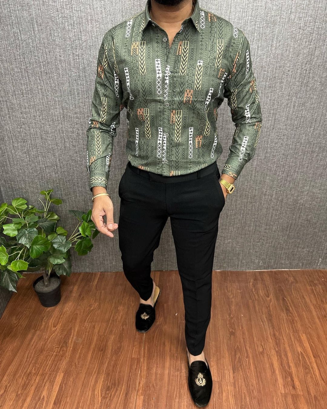 Geometric Pattern Shirt – Shanyram